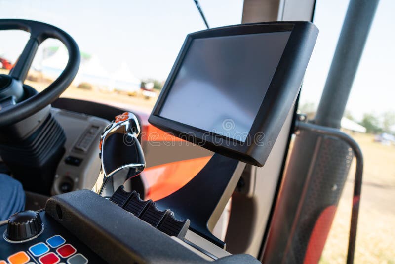Tractor with System of Precision Agriculture. Stock Image - Image of ...