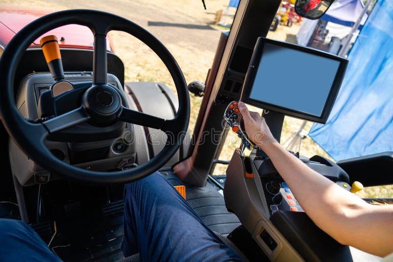 Tractor with System of Precision Agriculture. Stock Image - Image of ...