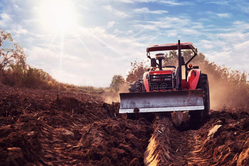 The Tractor is Tilling the Soil, Preparing the Soil for Agricultural ...