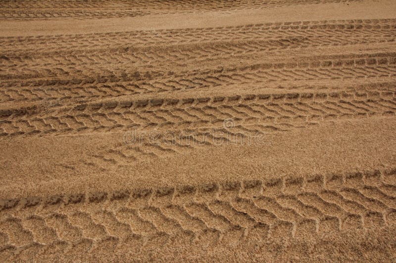 Tractor Tire Tracks on Sand Stock Photo - Image of sand, brown: 278337550