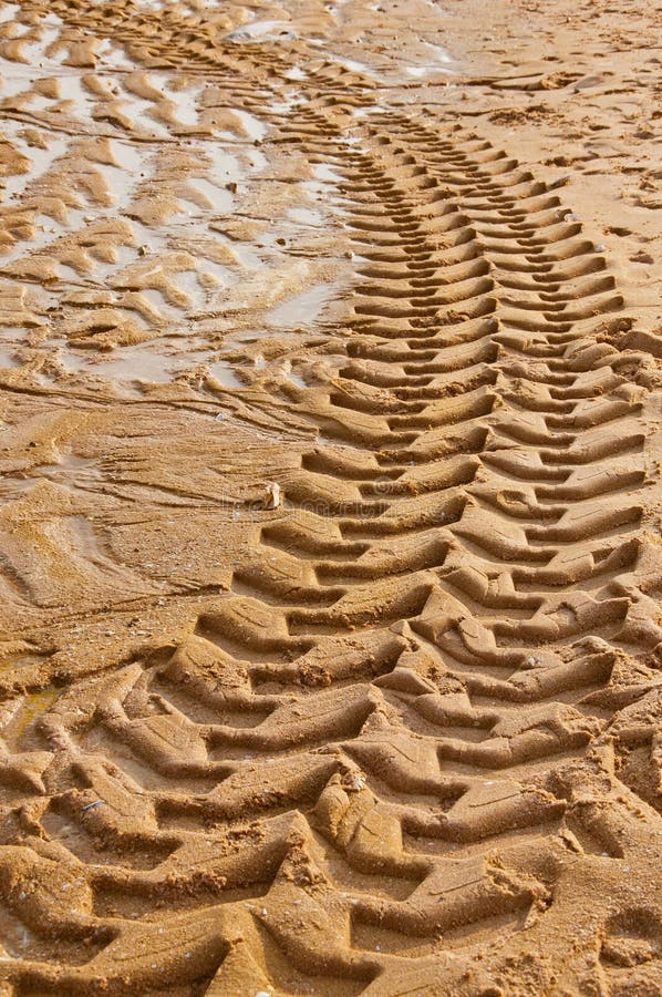 Tractor tire tracks stock image. Image of sand, soil - 39417227