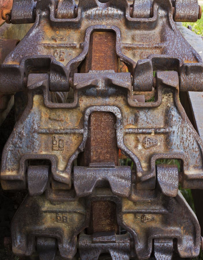 Tank Chain from a German Main Battle Tank Stock Photo - Image of weapon ...