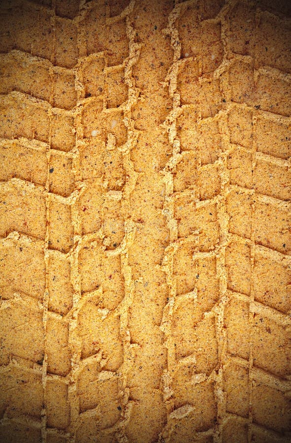 Tractor Track on Ground Background and Texture Stock Photo - Image of ...