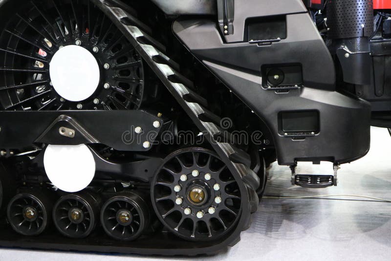 Track System. Isolated on White Stock Image - Image of crawler, farm ...