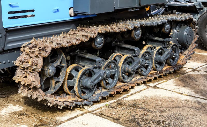 Tractor Tracks of Modern Tractor Stock Image - Image of caterpillar ...