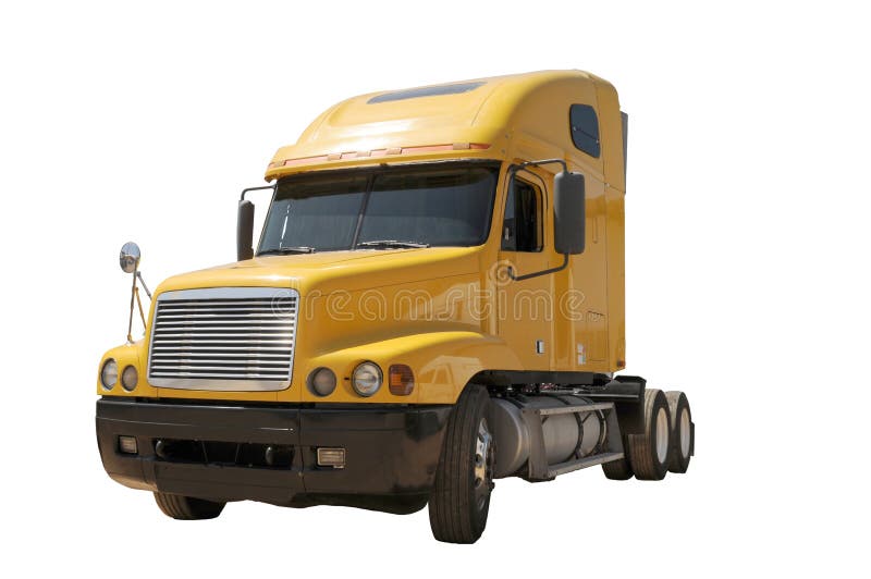 18 Wheeler Semi Tractor Trailer Truck Isolated Stock Photo - Image of ...