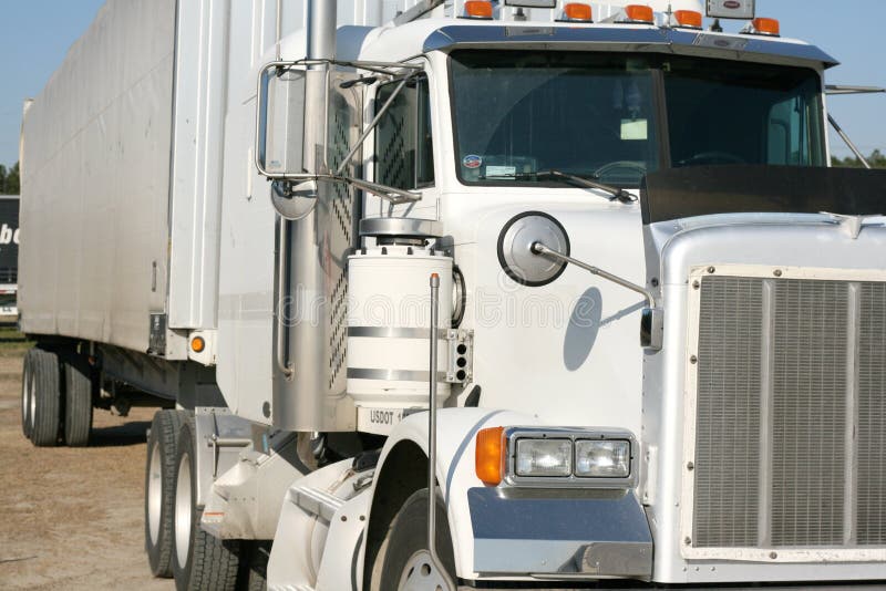 Tractor trailer stock image. Image of manufactoring, eighteen - 1989693