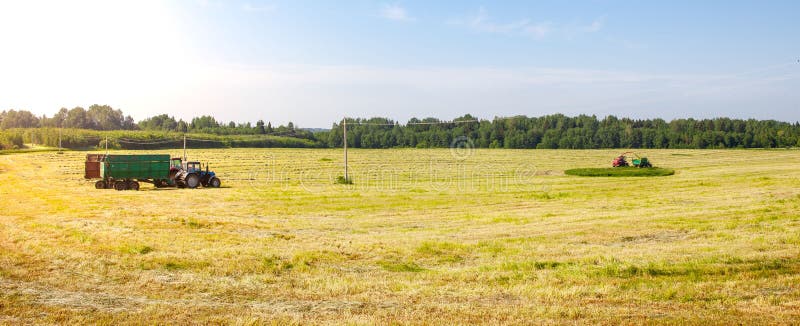 Tractor in the Field for Agricultural Work. Stock Photo - Image of ...