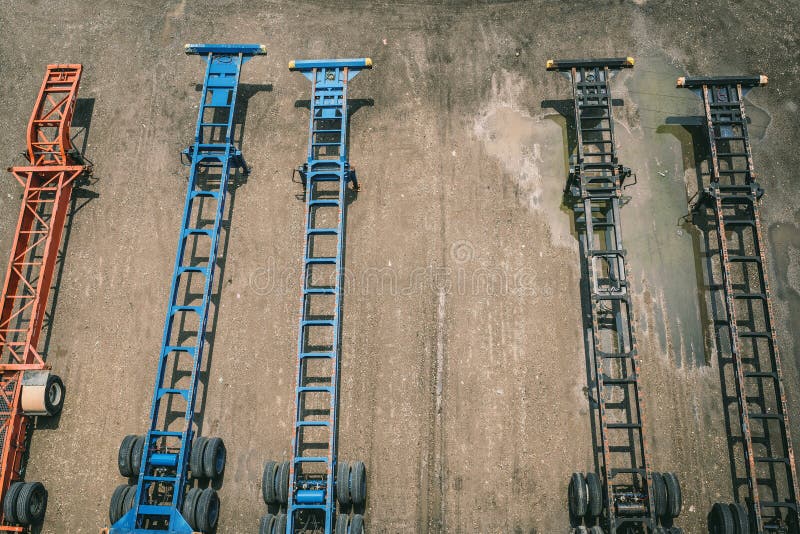 Tractor Trailers stock image. Image of aerial, cargo - 31115631