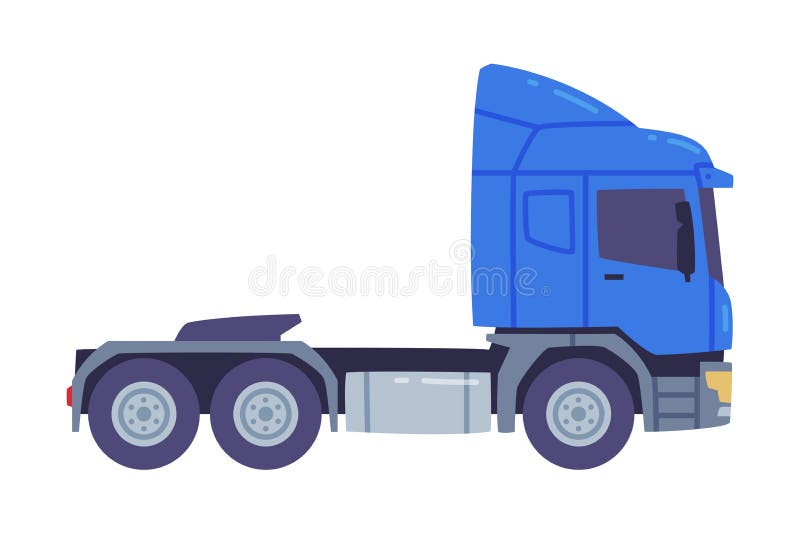 Tractor Unit As Heavy-duty Towing Engine for Hauling Semi-trailer Side ...