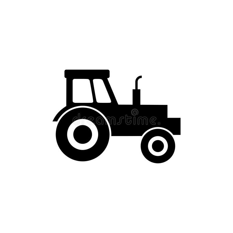 Tractor Vector Icon Symbol. Flat Tractor Icon for Computer and Mobile ...