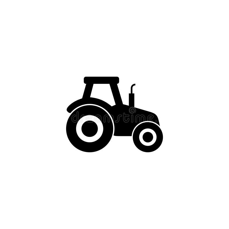Tractor Vector Icon Symbol. Flat Tractor Icon for Computer and Mobile ...