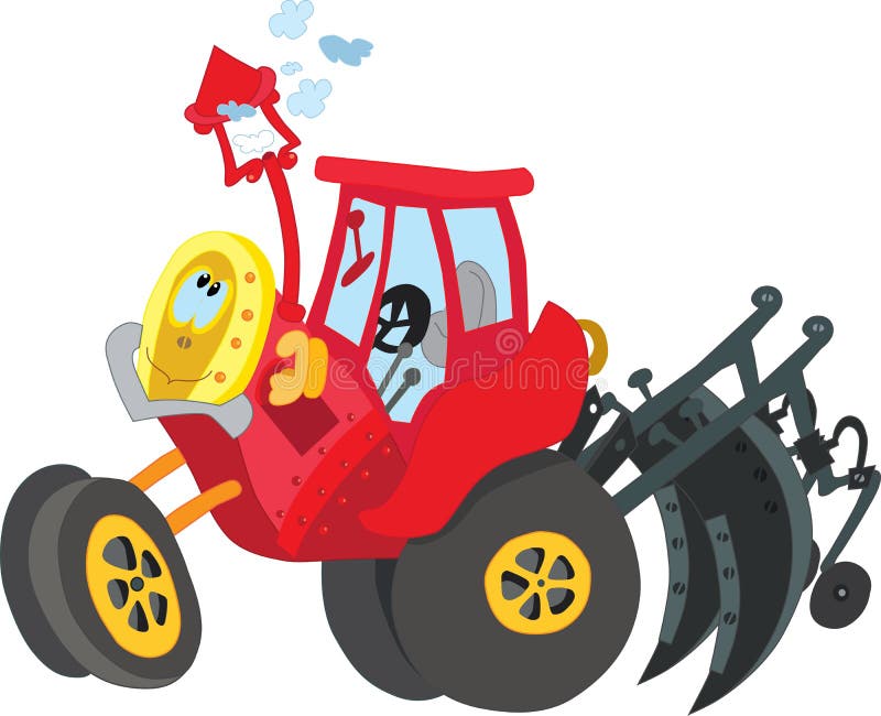 Tractor stock vector. Illustration of tractor, engine - 30389173