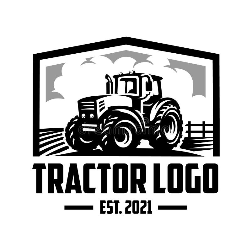 Tractor Vector Logo Design Isolated Stock Illustration - Illustration ...