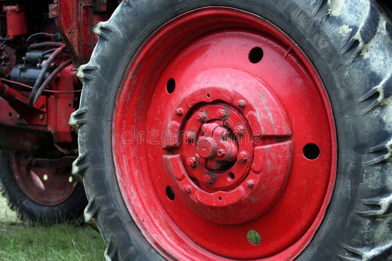 Tractor wheel stock image. Image of massive, farm, bolt - 25445751