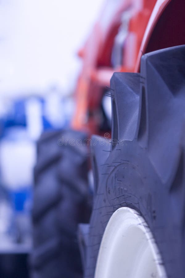 Tractor wheel stock image. Image of tread, farm, tire - 7037429