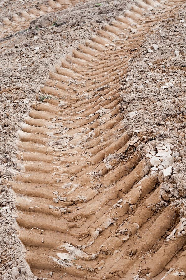 Tractor Wheel Tracks on the Ground Stock Image - Image of natural ...