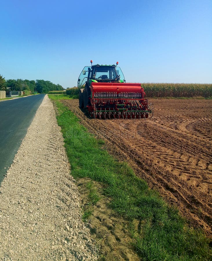 Tractor Work the Land on a Farm Stock Image - Image of rural, driver ...