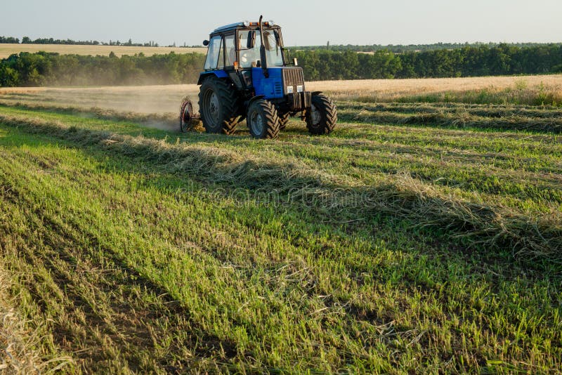 Tractor Working on the Farm Field Stock Image - Image of farming ...