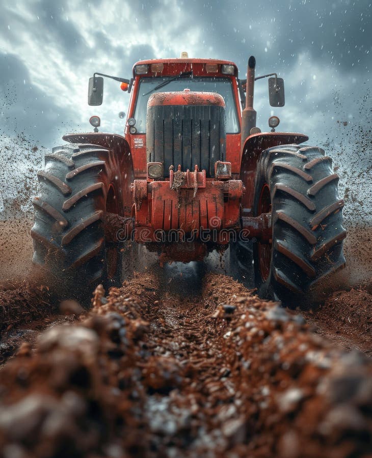 Tractor Working in the Field Stock Image - Image of agricultural ...