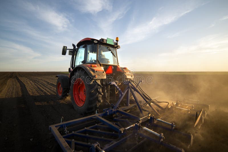 Tractor Working in the Field Stock Photo - Image of ride, land: 359597370