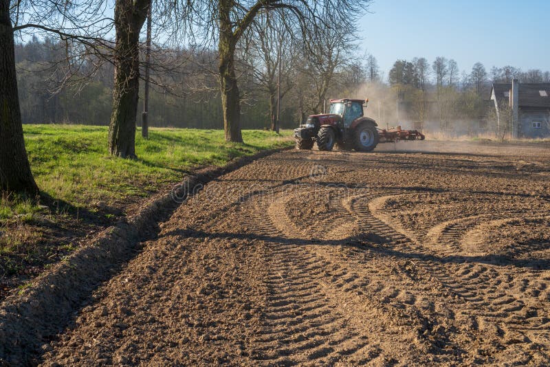 Tractor Working on the Harvest Field, Czech Editorial Photography ...