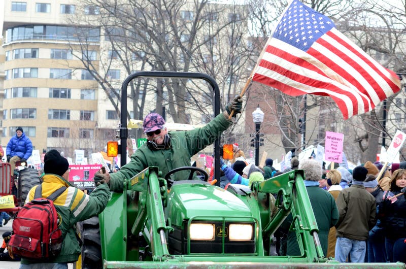 Tractorcade Rally in Madison Wisconsin Editorial Stock Image - Image of ...