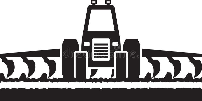 Tractors Plow Field on the Farm Stock Vector - Illustration of number ...