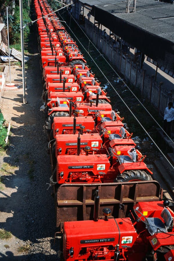 Indian Tractors on Transport Train India Editorial Photography - Image ...