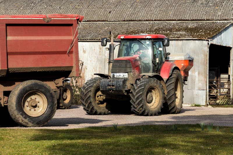 Tractors Working in the Farmyard Stock Image - Image of farm, ranch ...