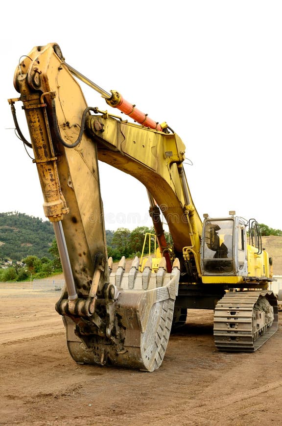 Tracy Hoe stock photo. Image of construction, track, dirt - 48538582