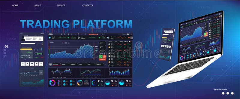 Trade Platform UI Dashboard Design Stock Vector - Illustration of data ...