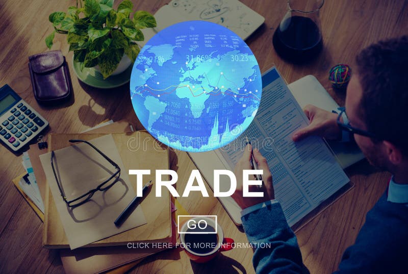 Trade Barter Commerce Exchange Merchandise Concept Stock Photo - Image ...