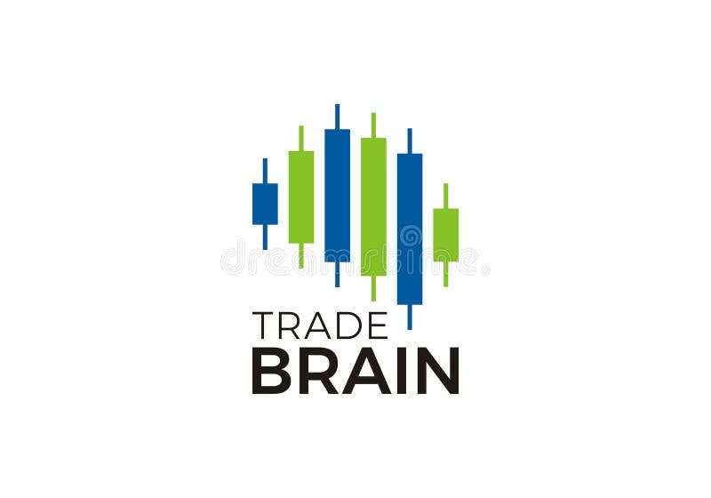 Trade with Brain Logo. Smart Chart Marketing Concept Design Stock ...