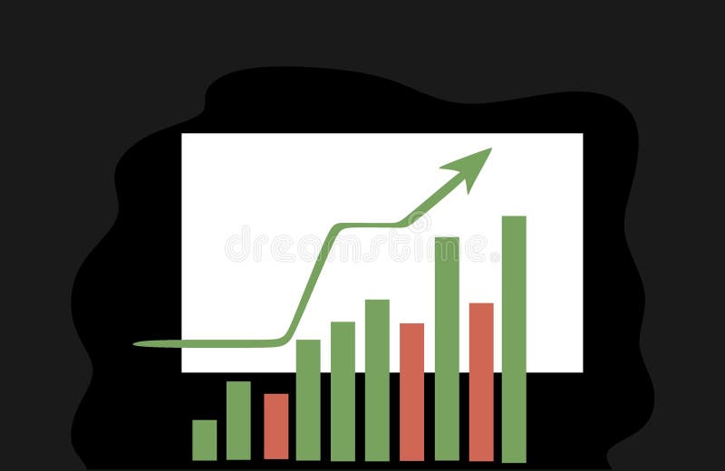 Trade Chart with Bullish Trend Patterns Stock Illustration ...