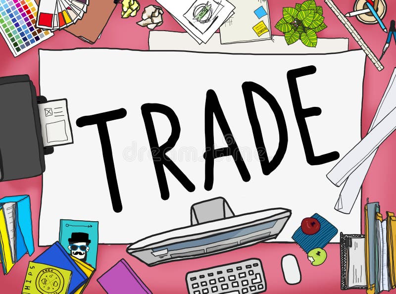 Trade Commerce Exchange Negotiation Economic Concept Stock Illustration ...