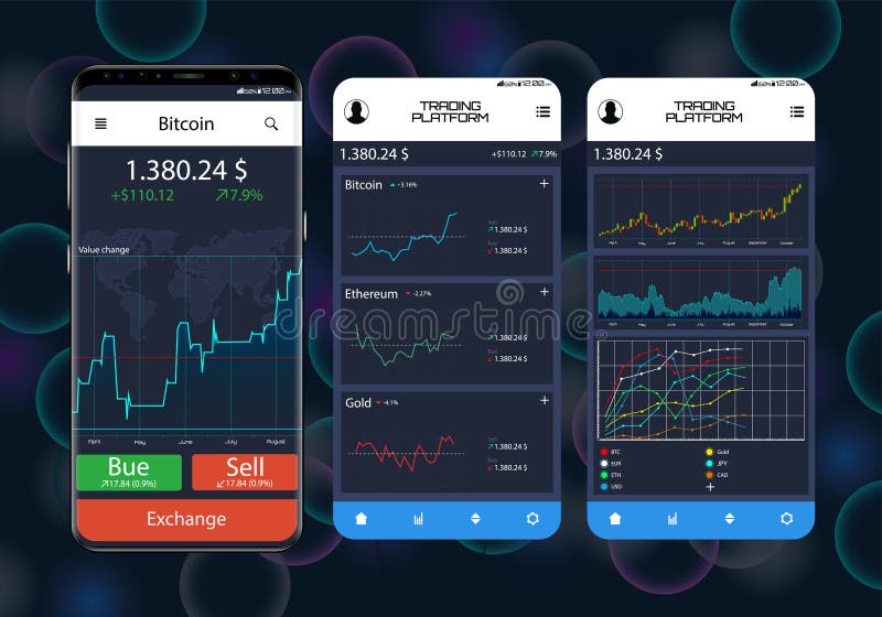 Interface App Template for Trading Platform. Ui Ux Stock Vector ...