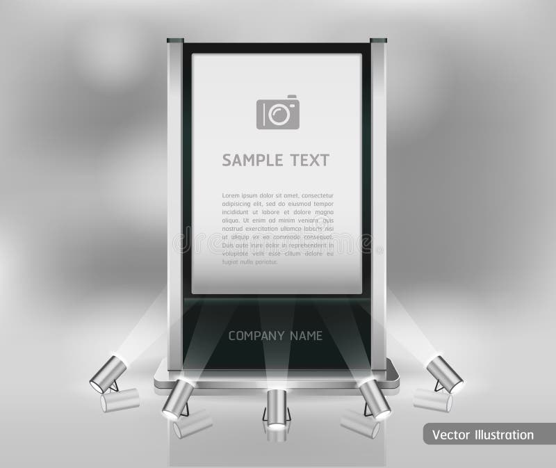 Trade Exhibition Stand Display. Stock Vector - Illustration of aluminum ...