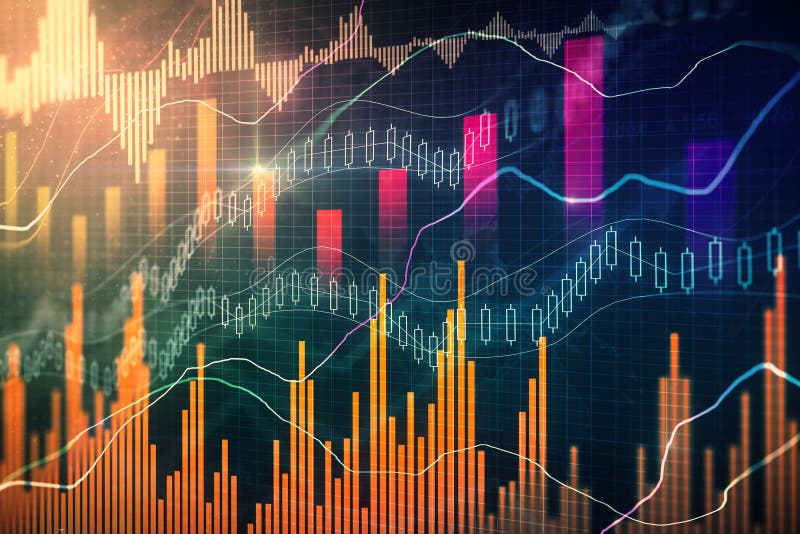 Trade and Finance Wallpaper Stock Illustration - Illustration of future ...