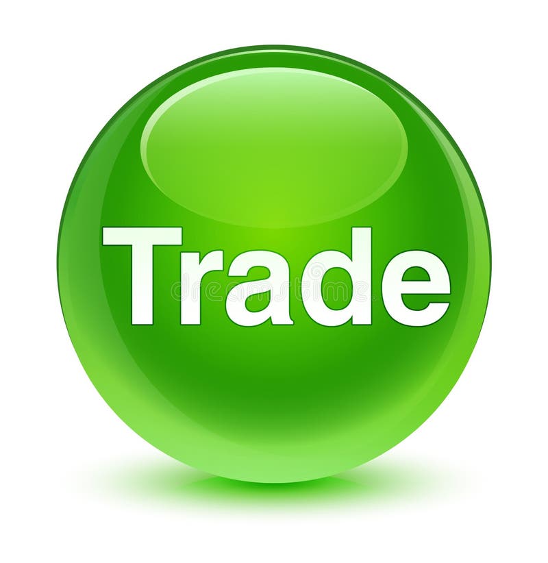 Trade Glassy Green Round Button Stock Illustration - Illustration of ...