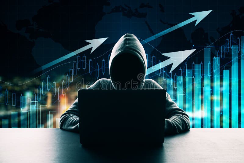 Trade and hacking concept stock image. Image of graph - 154414113