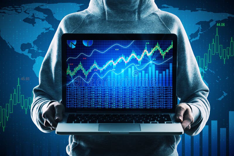 Trade and malware concept stock image. Image of candlestick - 142257557