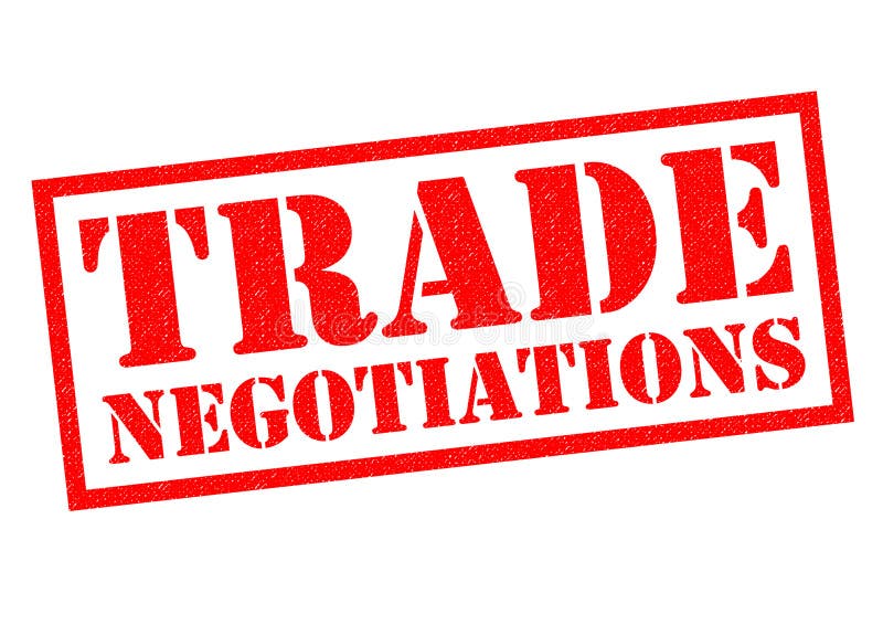 TRADE NEGOTIATIONS stock illustration. Illustration of button - 86251215