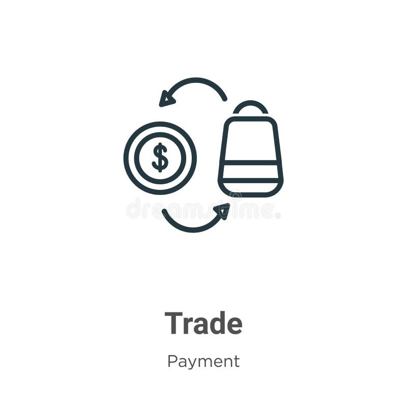 Trade Outline Vector Icons 3 Stock Illustration - Illustration of ...