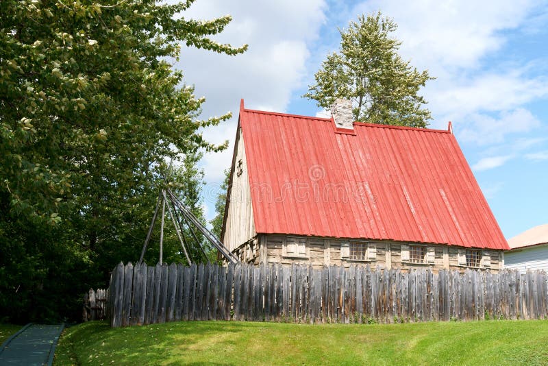 Trade Outpost in Tadoussac, Canada Stock Photo - Image of architecture ...