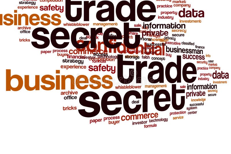 Trade secret word cloud stock illustration. Illustration of concept ...