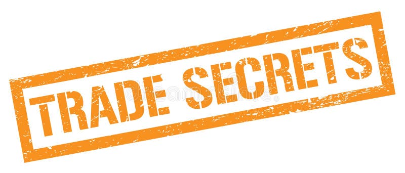TRADE SECRETS Orange Grungy Rectangle Stamp Stock Illustration ...