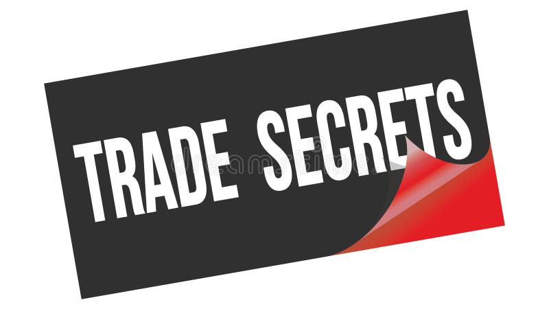 TRADE SECRETS Red Word on White Background Illustration 3D Rendering ...