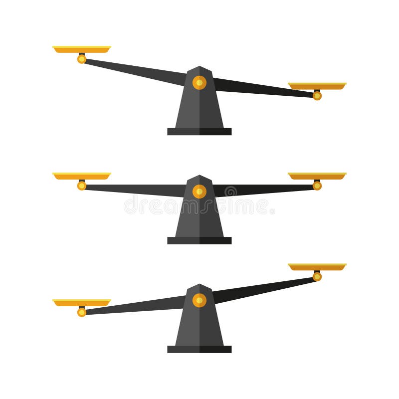 Trade, Set Scales in Flat Style, Vector Stock Vector - Illustration of ...