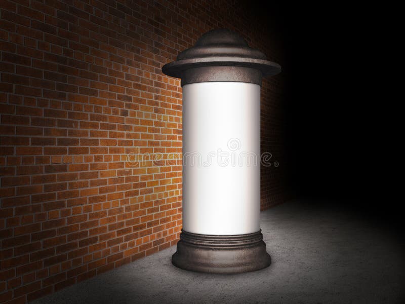 Trade Show Advertising Column Banner; Stock Illustration - Illustration ...